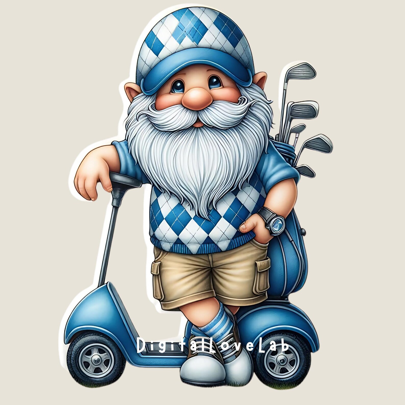 Golfing Gnomes Clipart, Golf Gnomes Cliipart, Gnome PNG, Kids Gnome Art ...