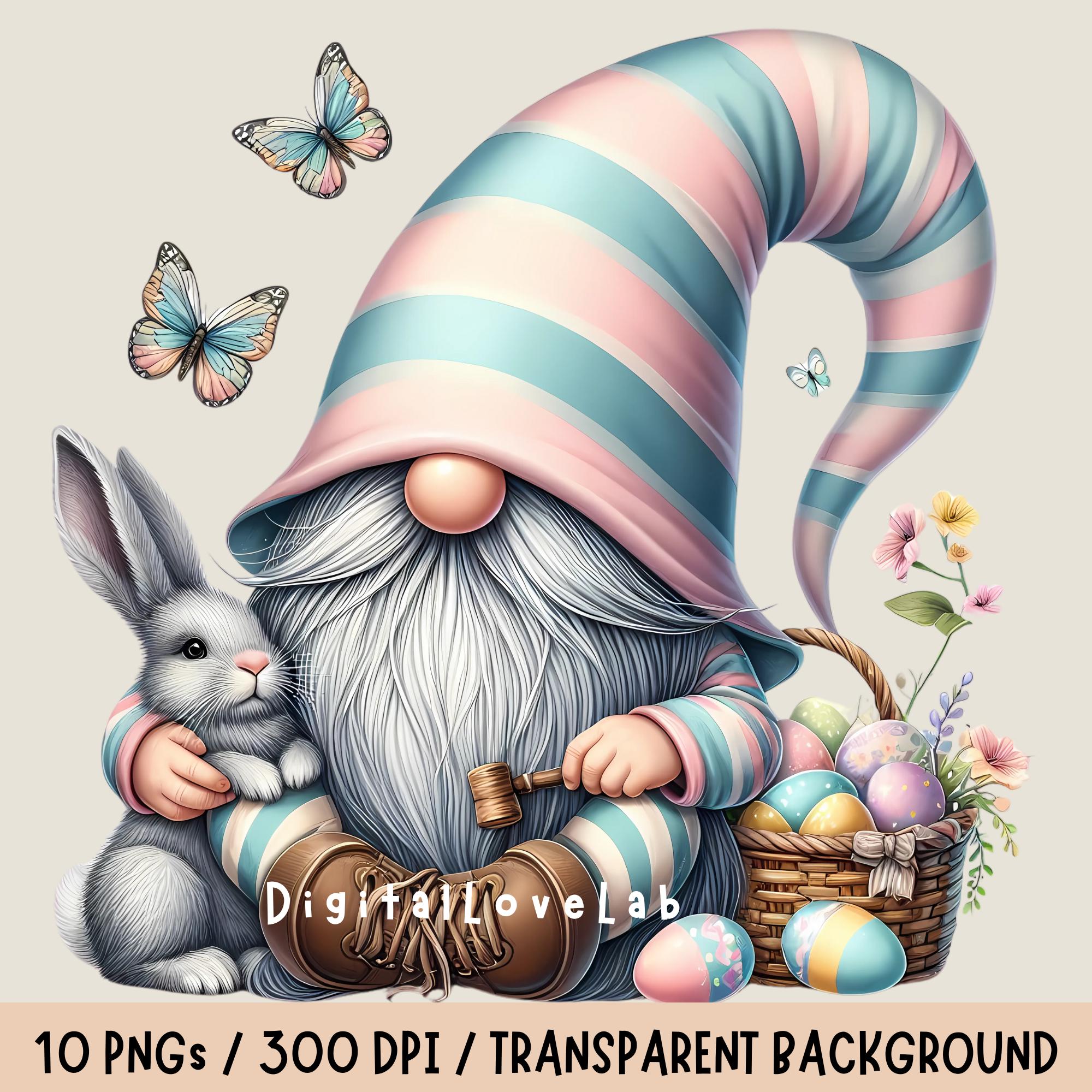 Easter Gnome Set of 10 PNG Clipart Easter Clipart Png, Clipart Easter ...