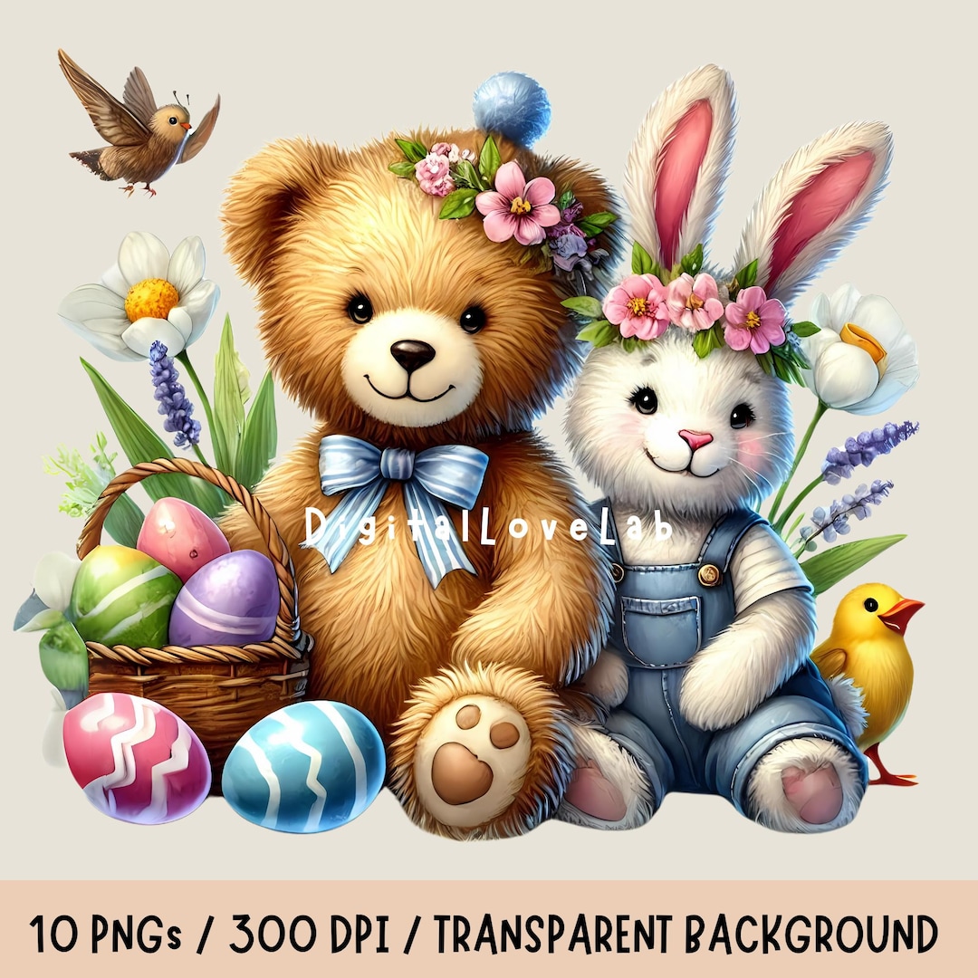 10 Easter Clipart Png Teddy Bear, Teddy Clipart, Easter Teddy, Brown ...
