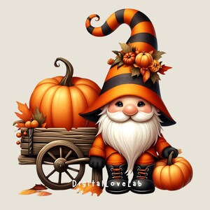 Fall Gnome Clipart Set of 10 Clipart PNG Gnome Clipart Png Autumn ...
