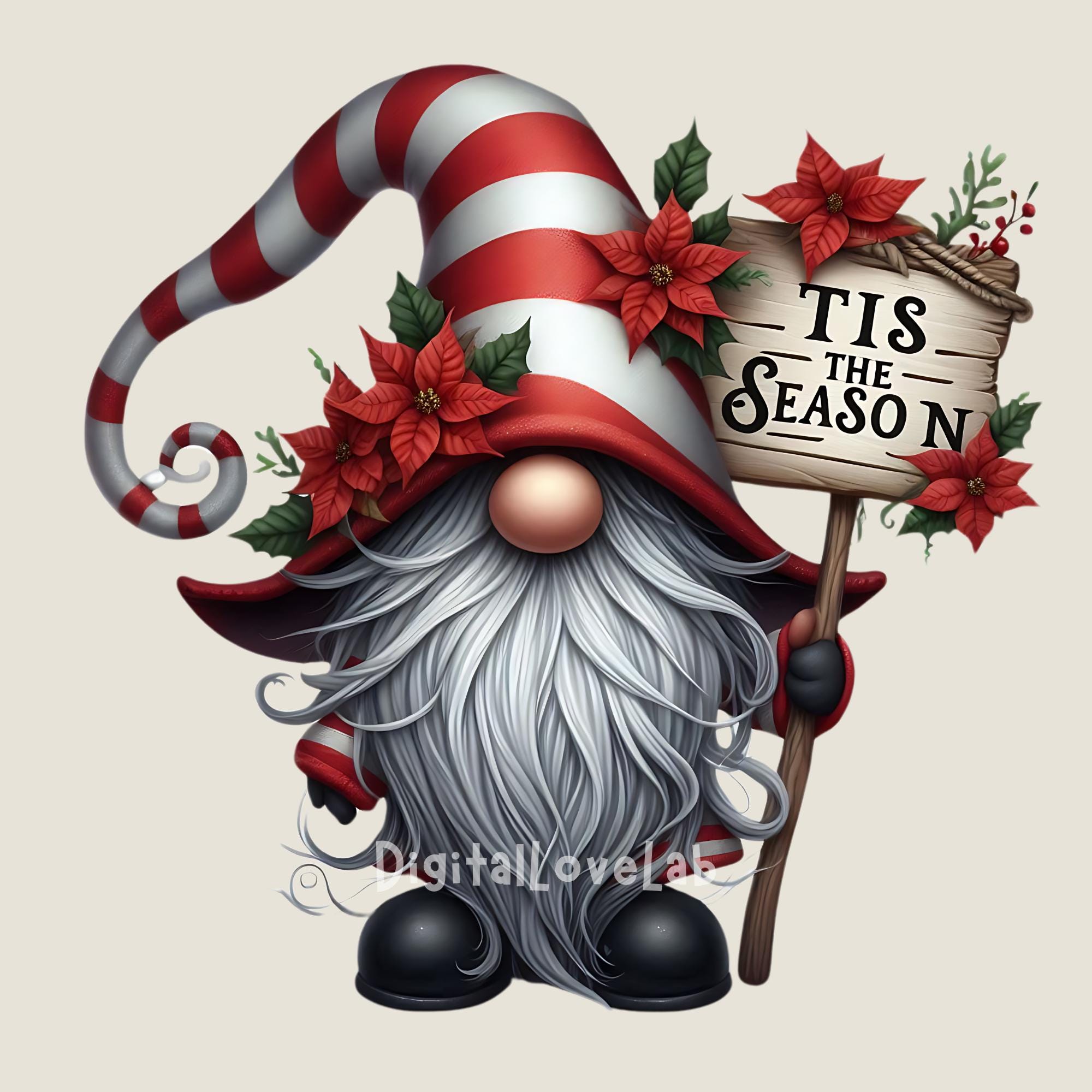 Red Christmas Gnome Clipart Set of 10 Clipart PNG Christmas Clipart ...