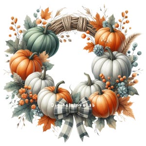 Thanksgiving / Autumn Wreath Clipart Set of 10 Pngs, Wreaths Clipart ...