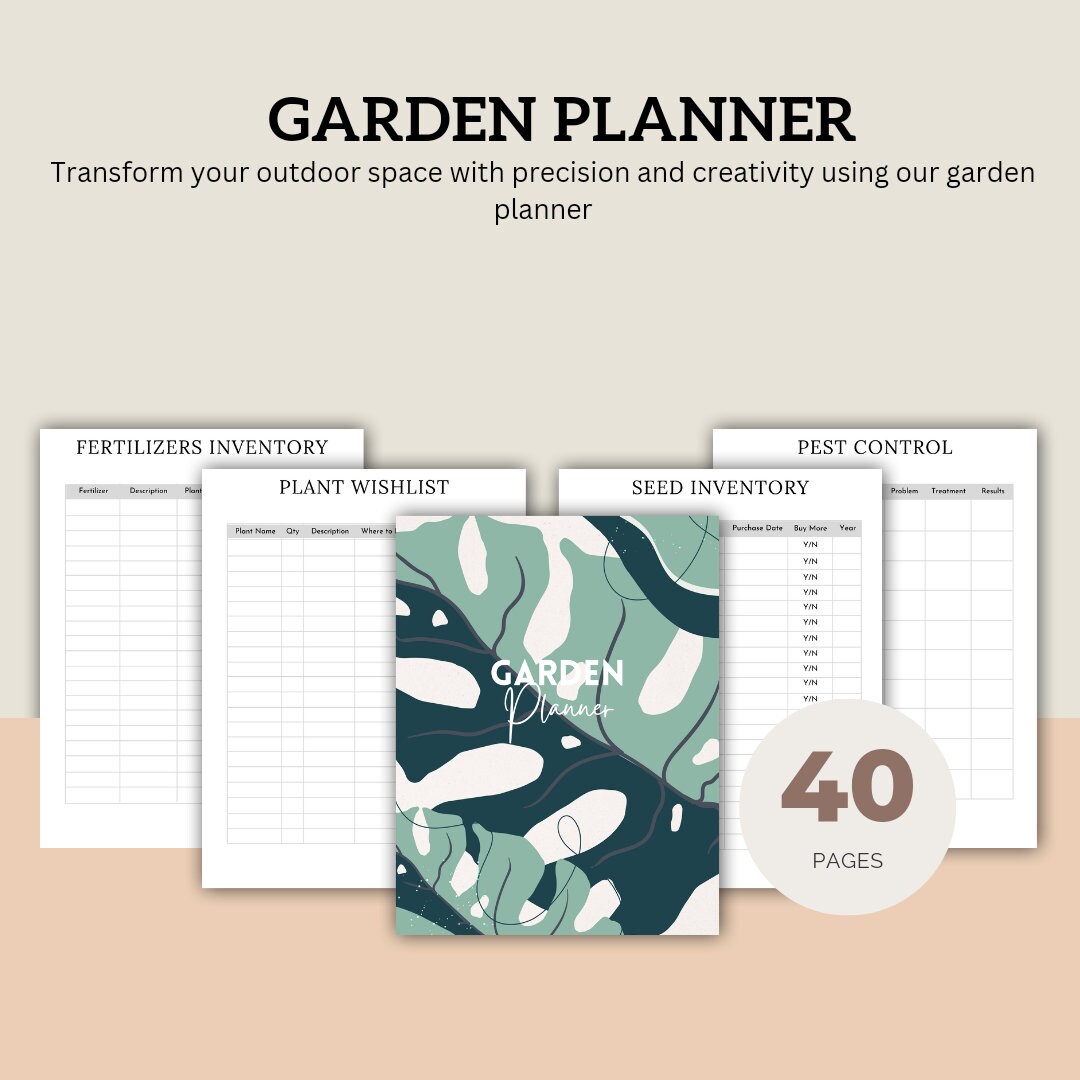 40-page Printable Garden Planner PDF Ultimate Gardening Organizer - Etsy