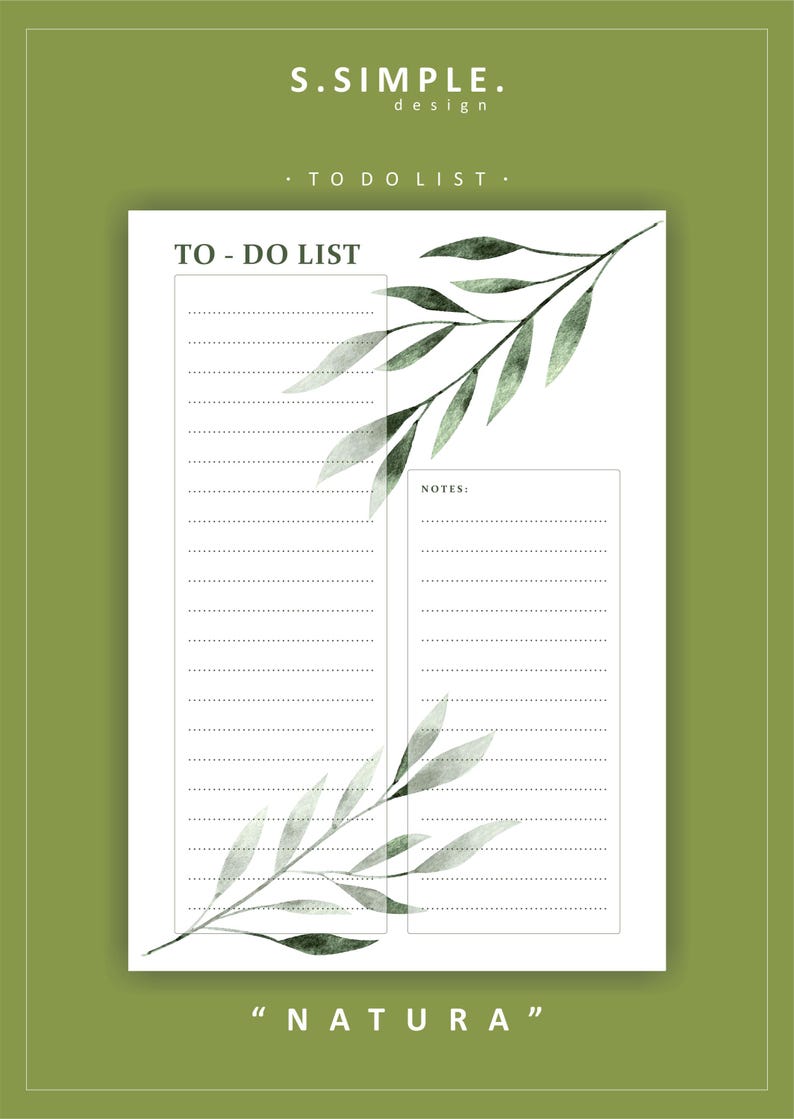 Minimal To-do List | Printable PDF (a4,a5,letter) - Etsy