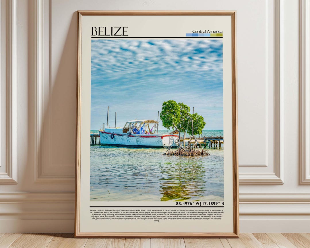 Belize Wall Art | Belize Print | Belize Poster Print | Central America ...