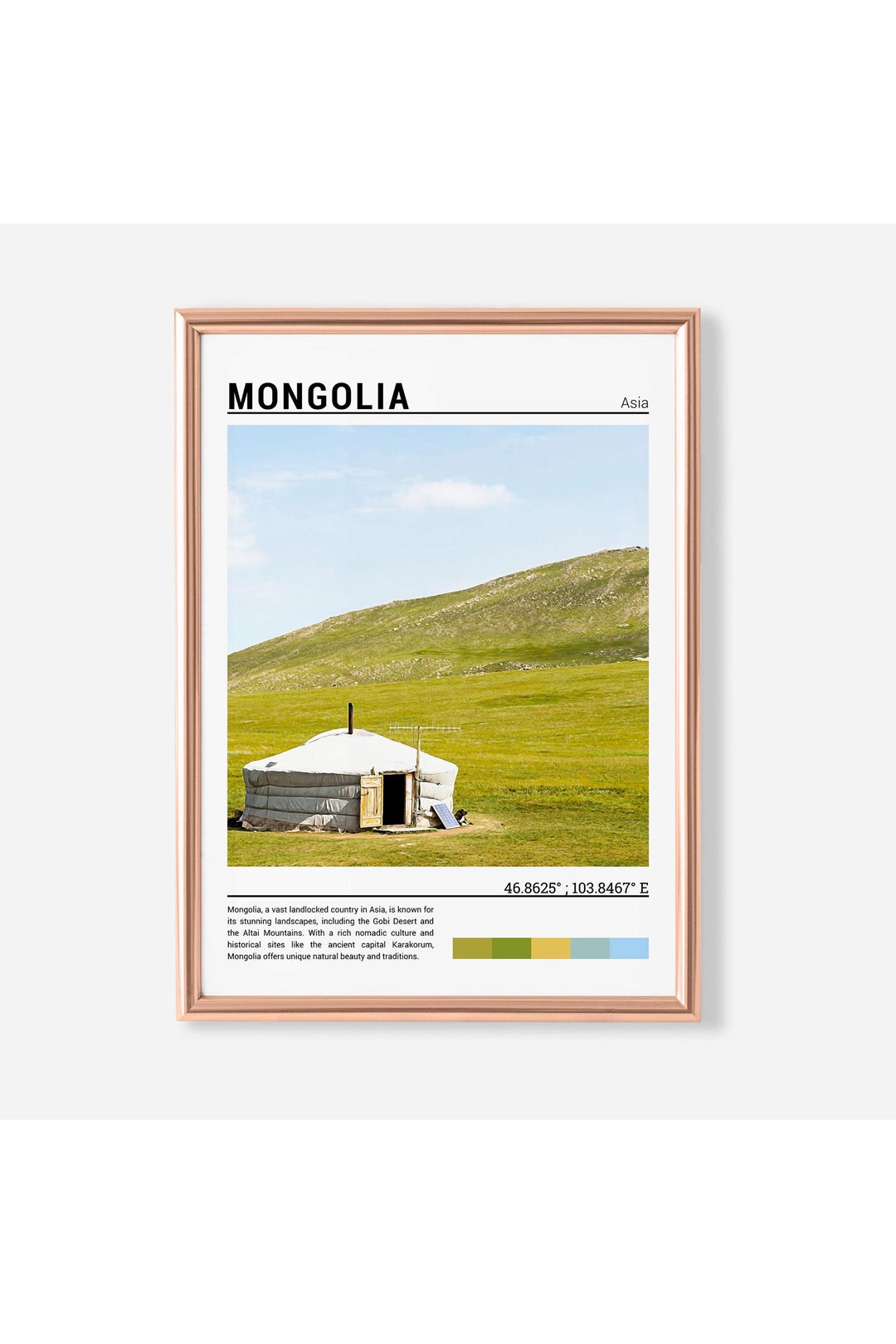 Mongolia Wall Art , Mongolia Poster, Mongolia Poster Print , Mongolia ...