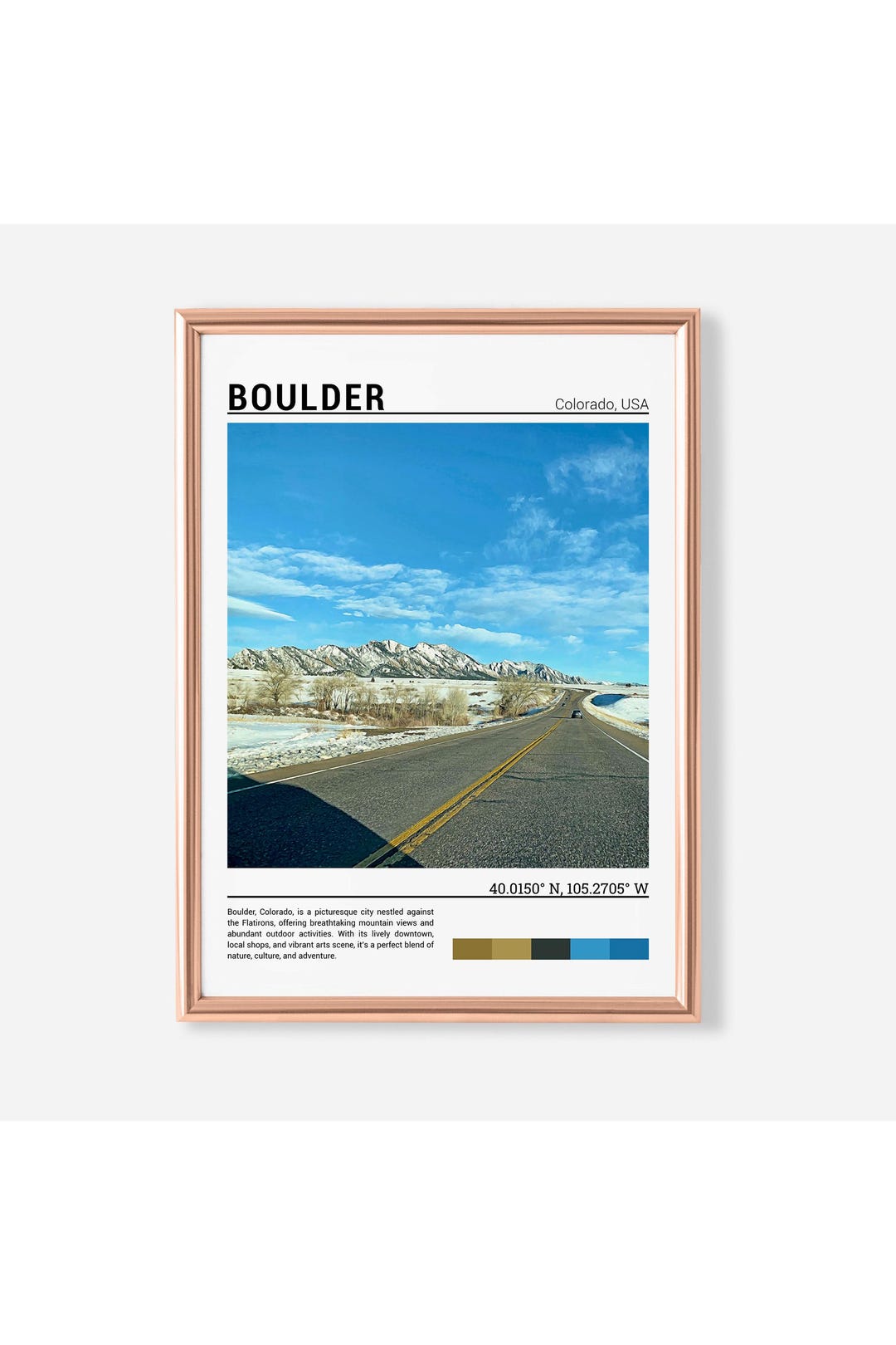 Boulder Print, Boulder Poster, Boulder Photo, Boulder Artwork, Colorado ...