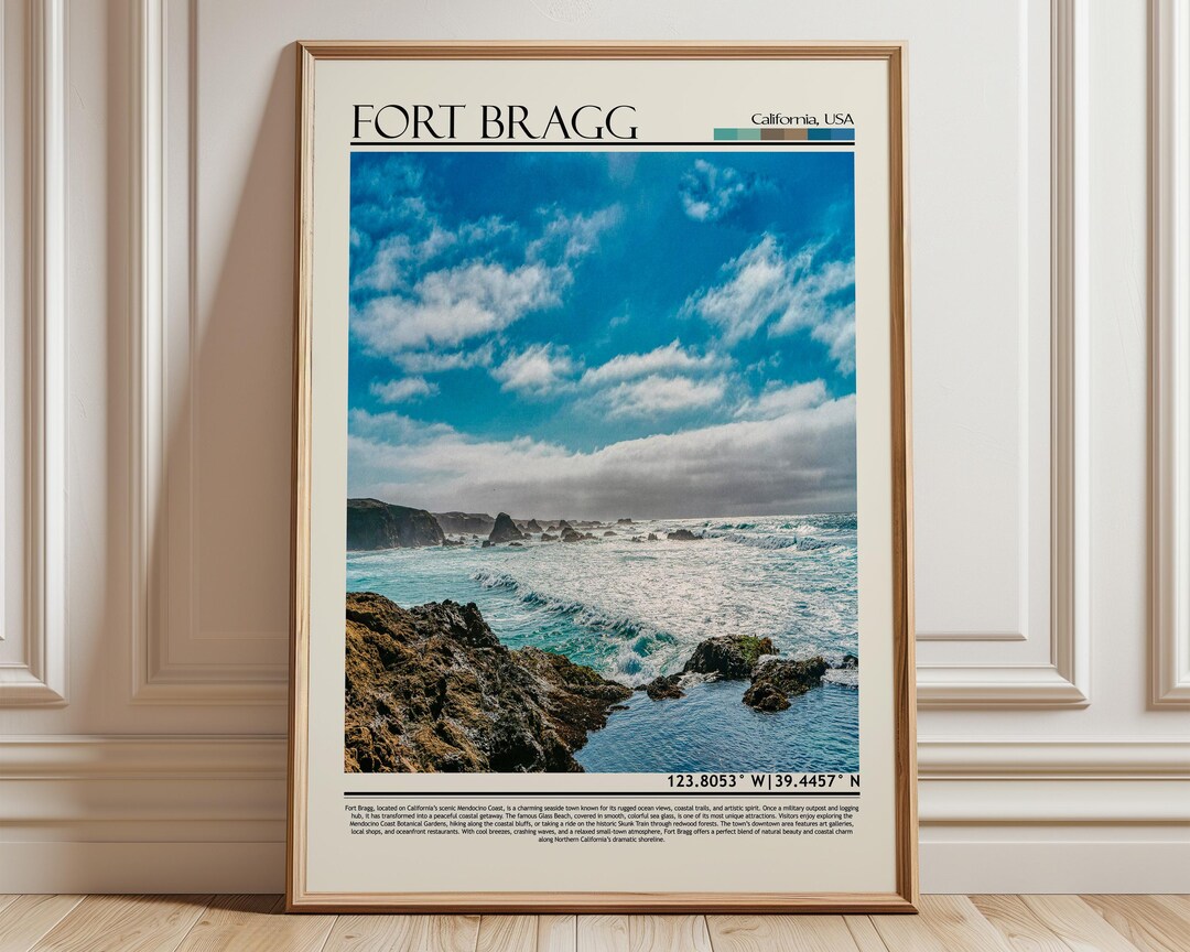 Fort Bragg Poster | California Wall Art Print | USA Home Decor - Etsy