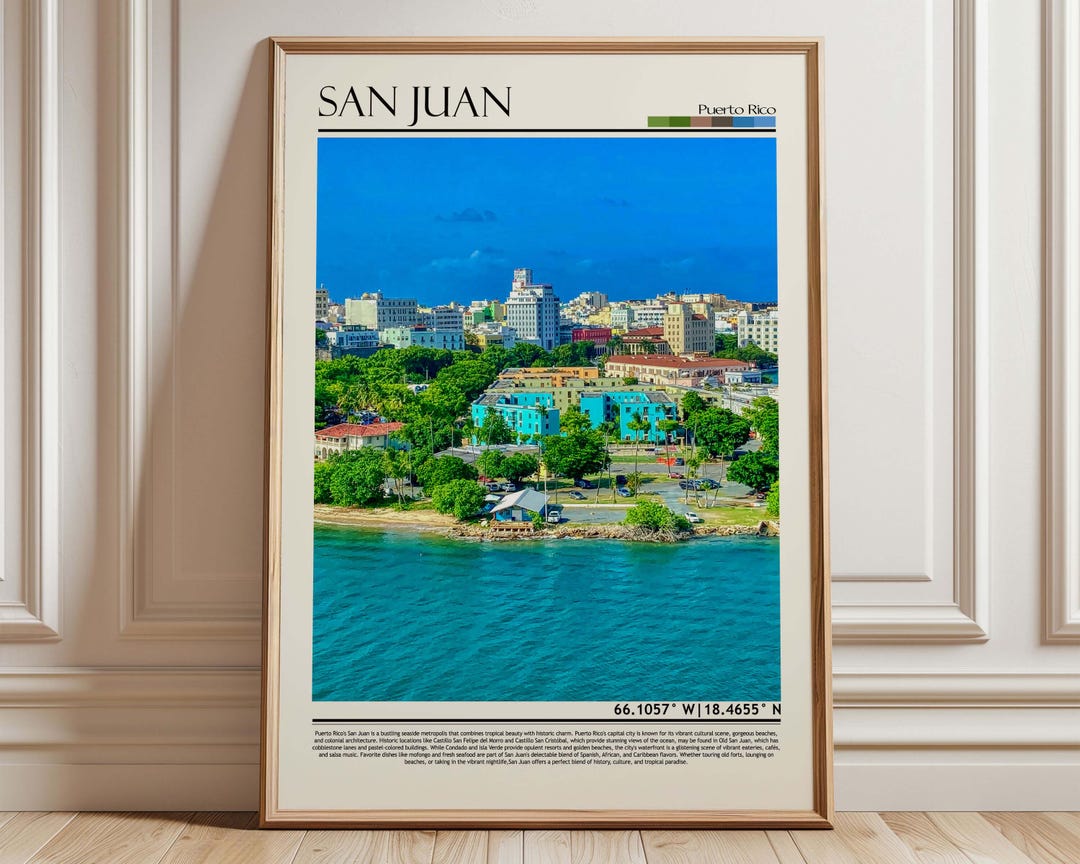 San Juan Puerto Rico Wall Art | San Juan Poster | San Juan Print ...