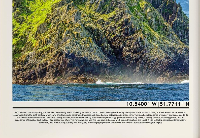 Skellig Michael Print, Skellig Michael Wall Art, Skellig Michael Poster ...