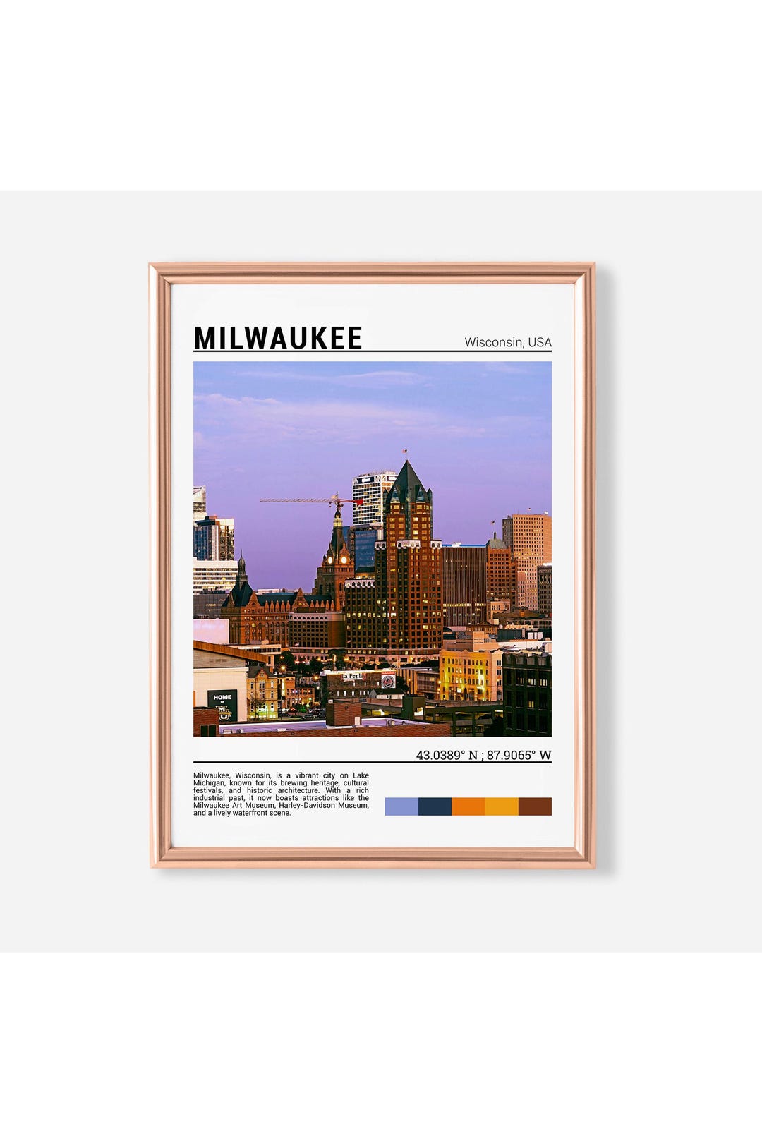 Milwaukee Wall Art Print Wisconsin Photo USA - Etsy