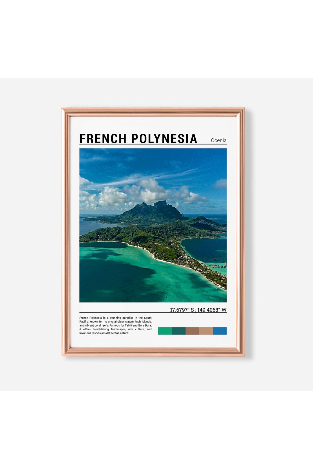 French Polynesia Print, French Polynesia Poster, French Polynesia Wall ...