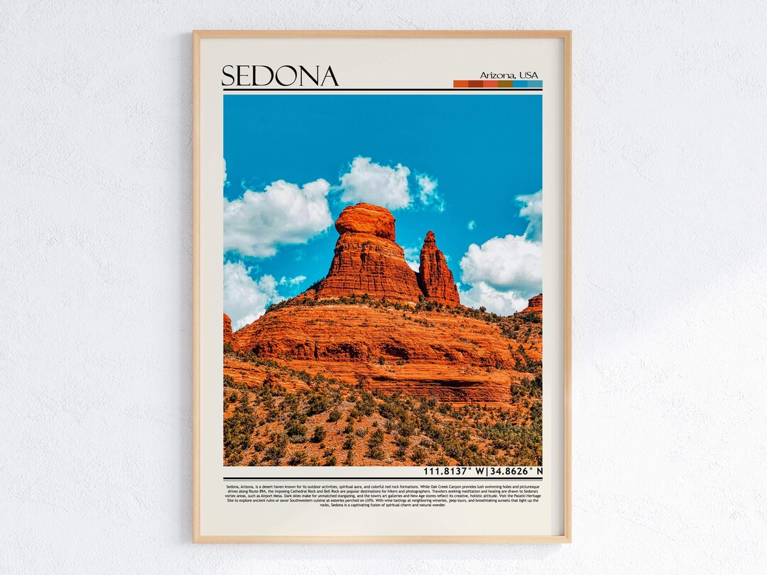 Sedona Print, Sedona Poster, Sedona Wall Art, Sedona Travel, Sedona Art ...
