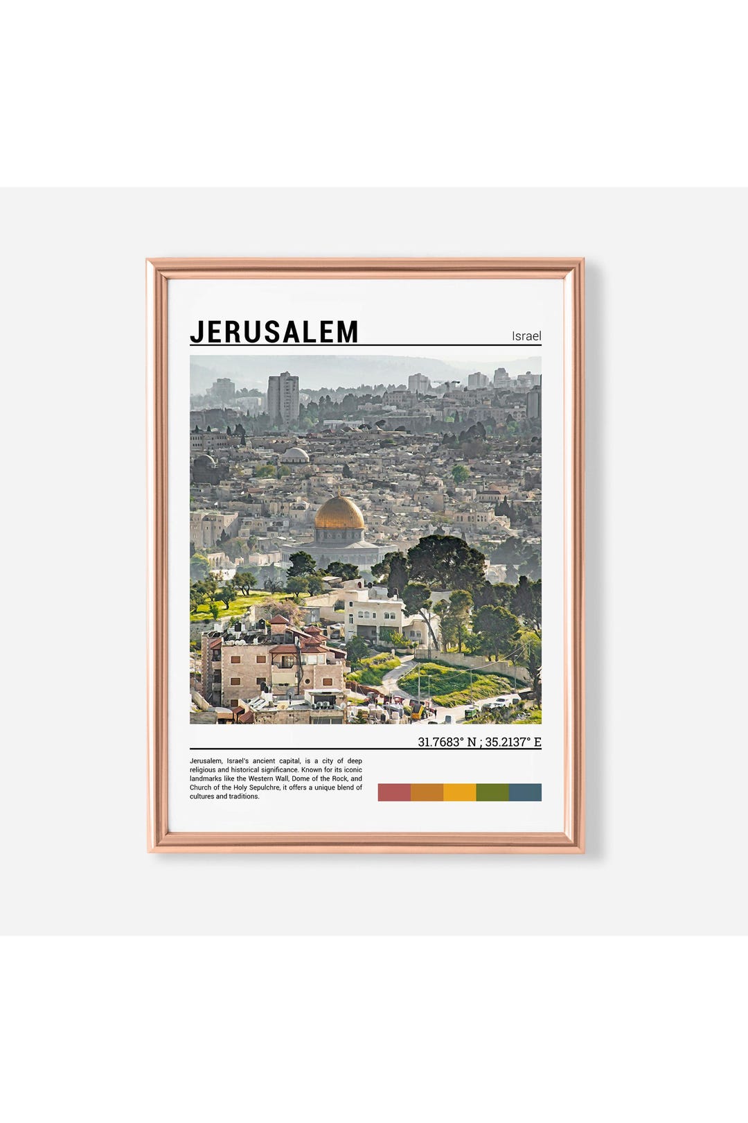 Jerusalem Print, Jerusalem Framed Wall Art, Jerusalem Poster, Jerusalem ...