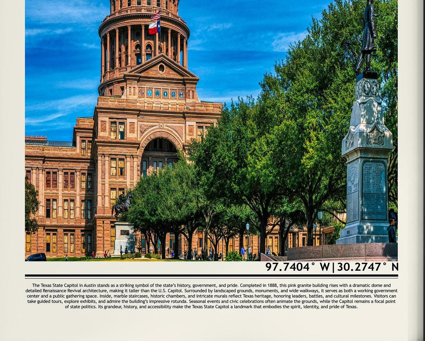 Texas State Capitol Wall Art Print | Austin Texas Poster | USA Home ...