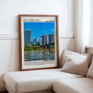 Richmond Travel Print, Richmond Virginia Wall Art, Richmond Poster ...