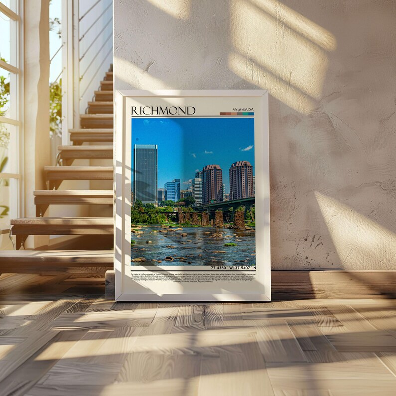 Richmond Travel Print, Richmond Virginia Wall Art, Richmond Poster ...