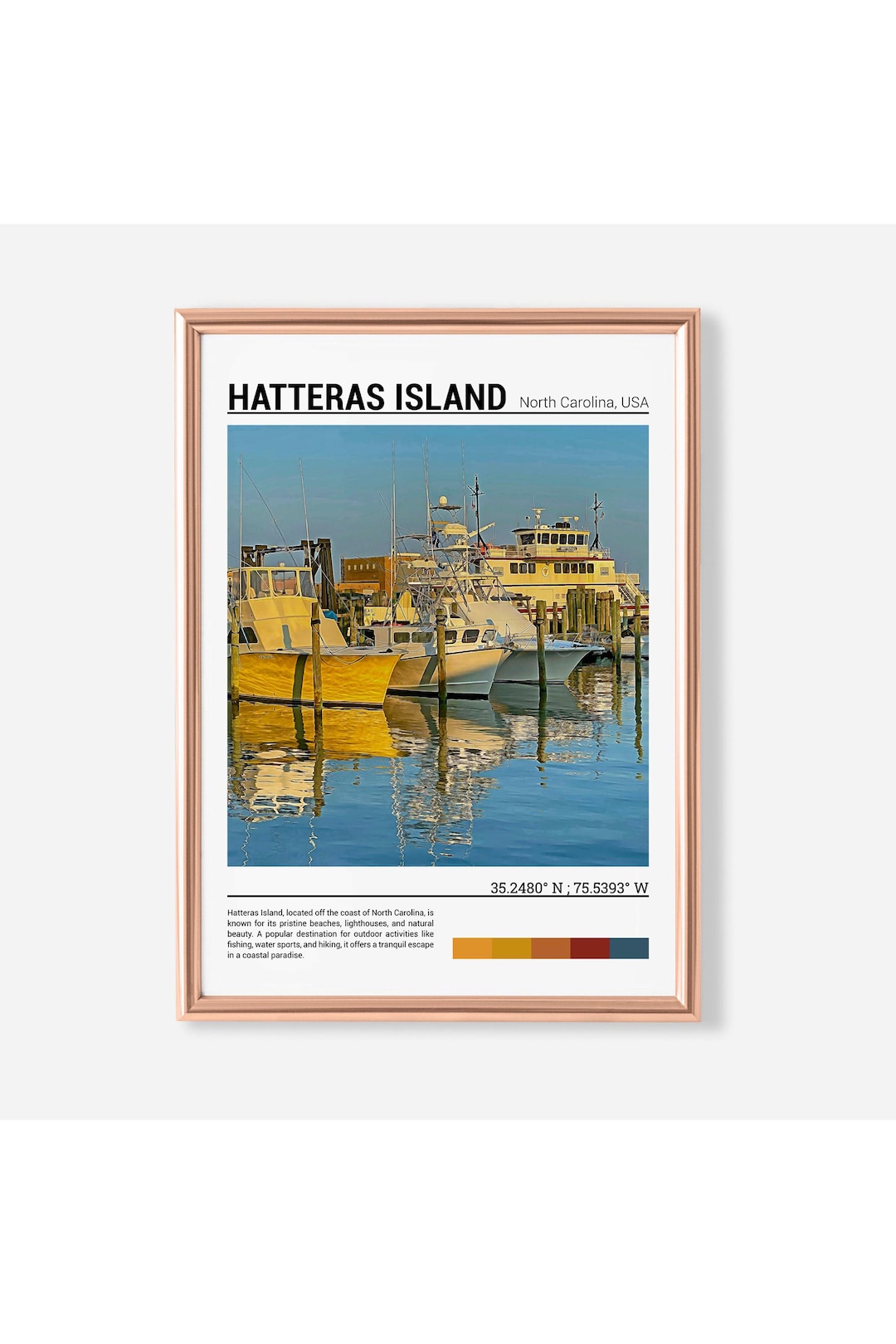 Hatteras Island Print, Hatteras Island Framed Wall Art, Hatteras Island ...