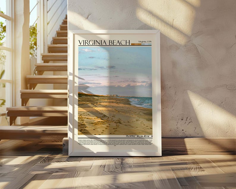 Virginia Beach Print, Virginia Beach Poster, Virginia Beach Wall Art ...
