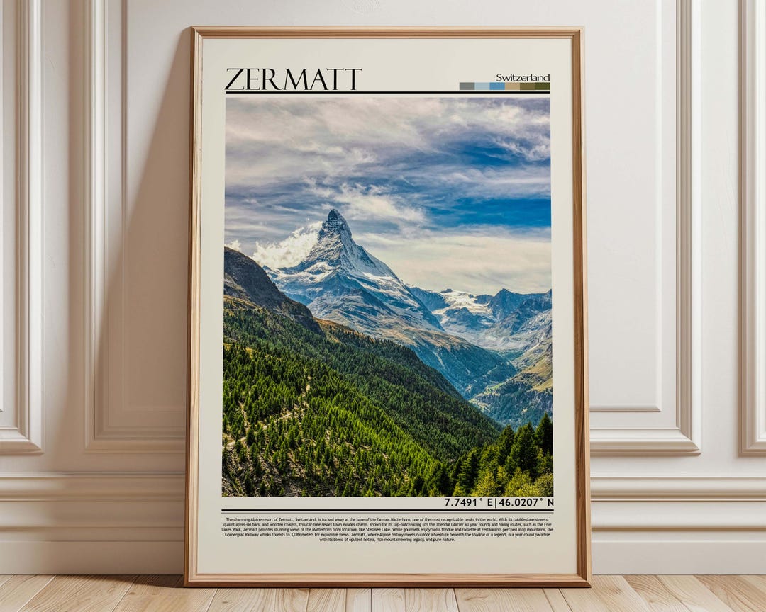 Zermatt Wall Art ,zermatt Photo , Zermatt Artwork, Zermatt Poster Print ...