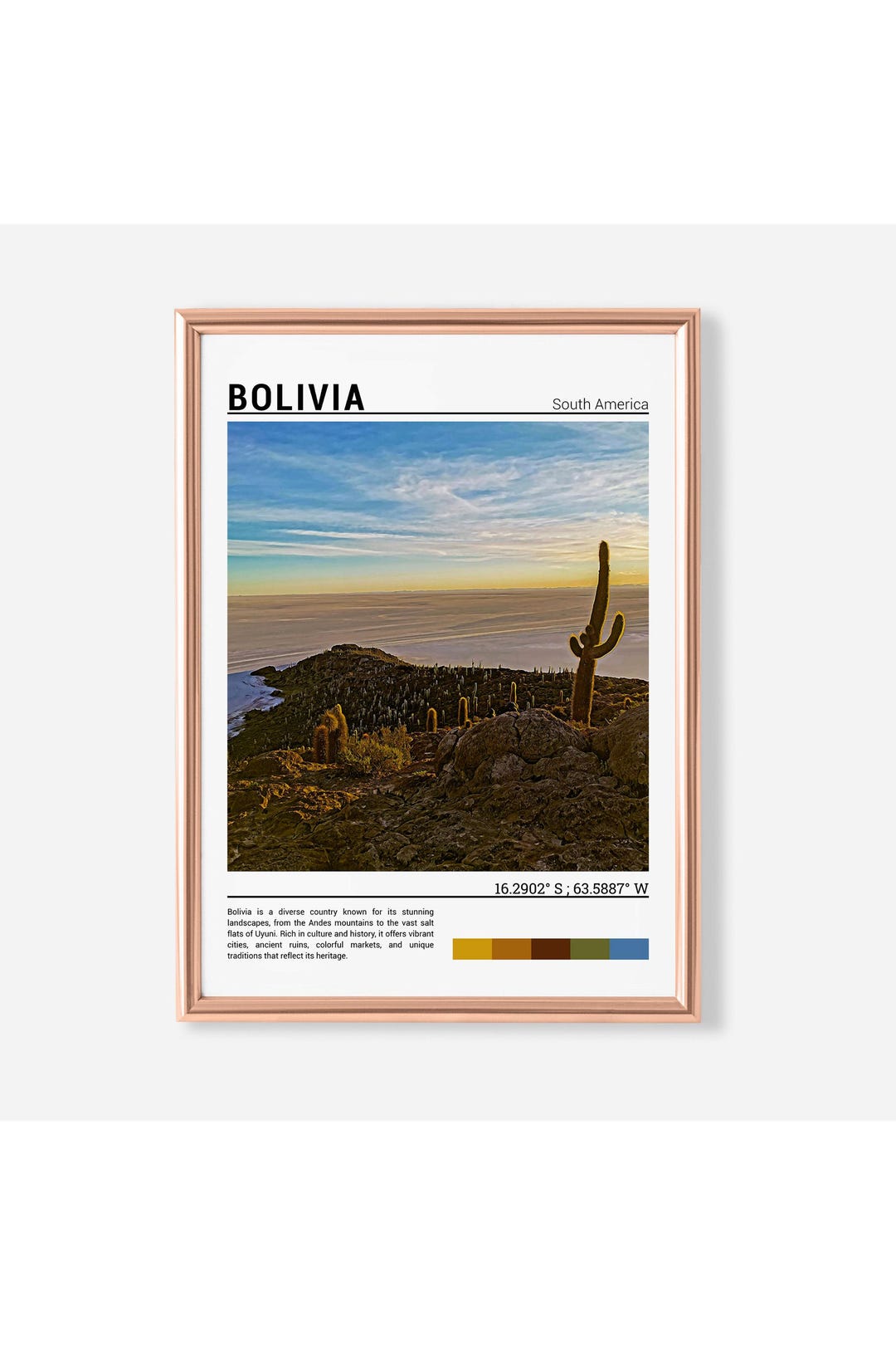 Bolivia Wall Art Print , Bolivia Photo Artwork , Bolivia Travel Print ...