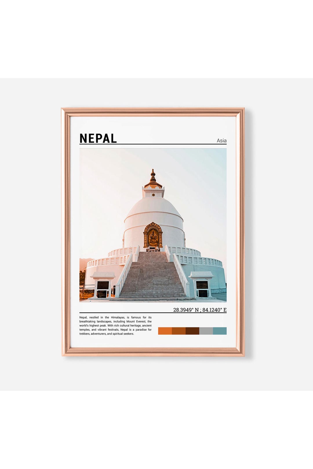Nepal Wall Art , Nepal Poster, Nepal Poster Print ,nepal Art, Nepal ...
