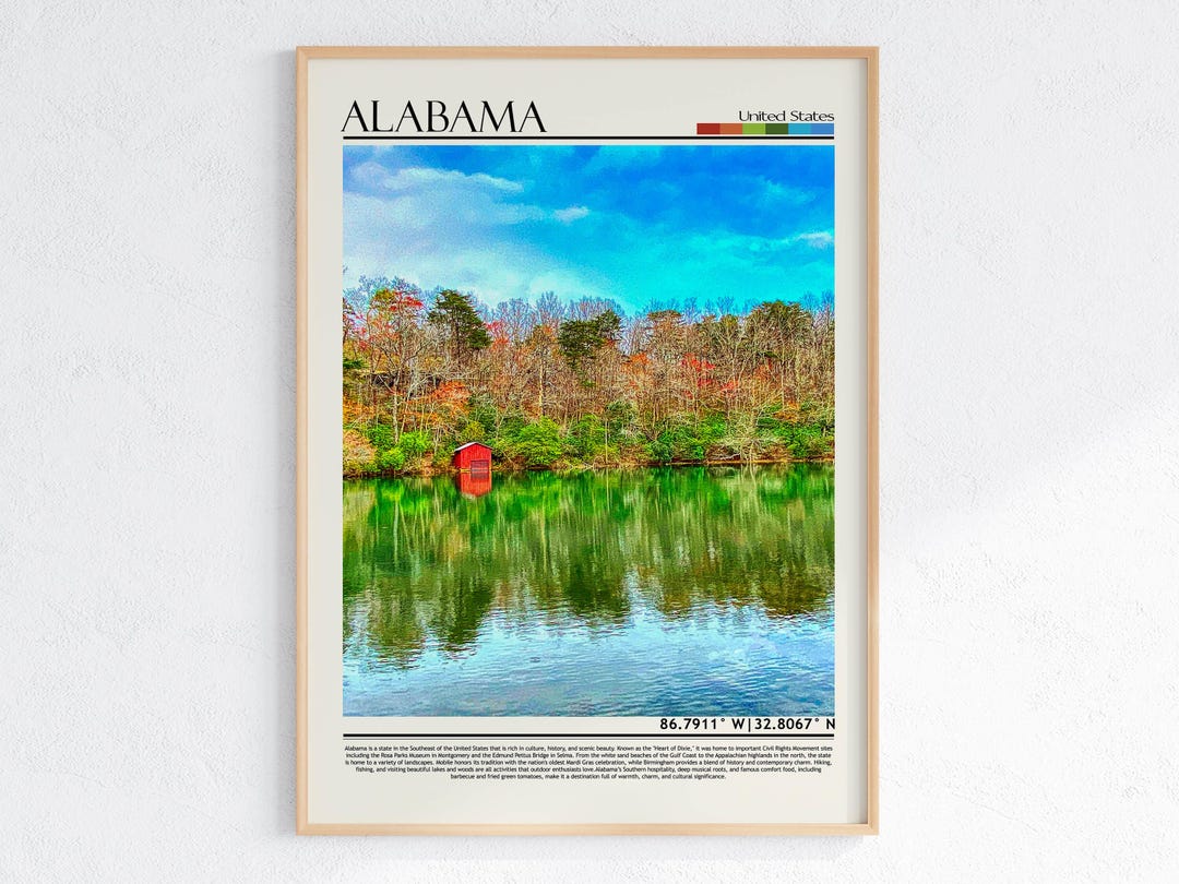 Alabama Wall Art, Alabama Poster, Alabama Photo , Alabama Artwork ...