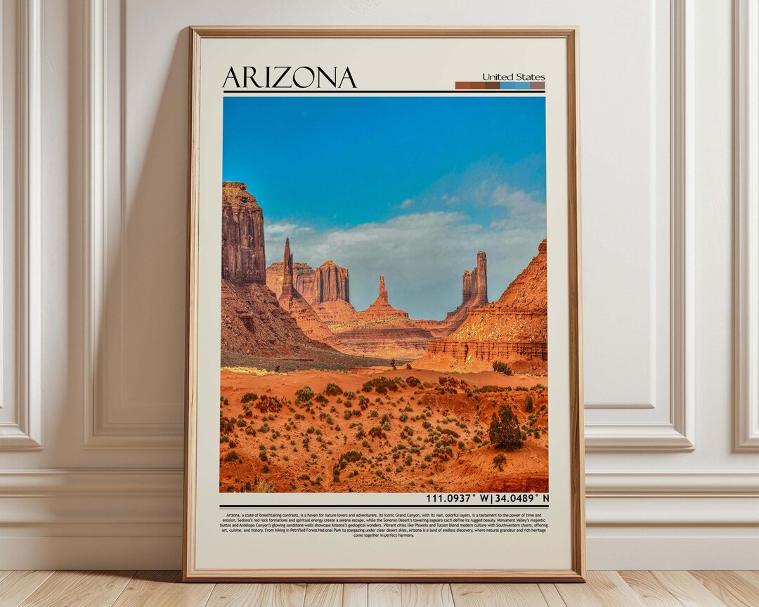 Arizona Wall Art, Arizona Poster Print, Arizona Photo, Arizona USA ...