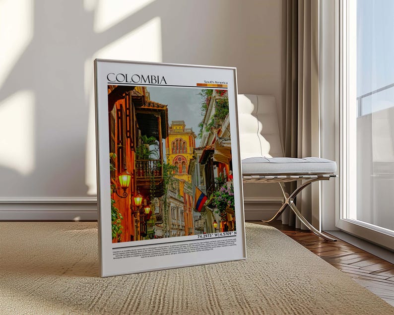 Colombia Wall Art Travel Poster Printable | Travel Photography | South ...