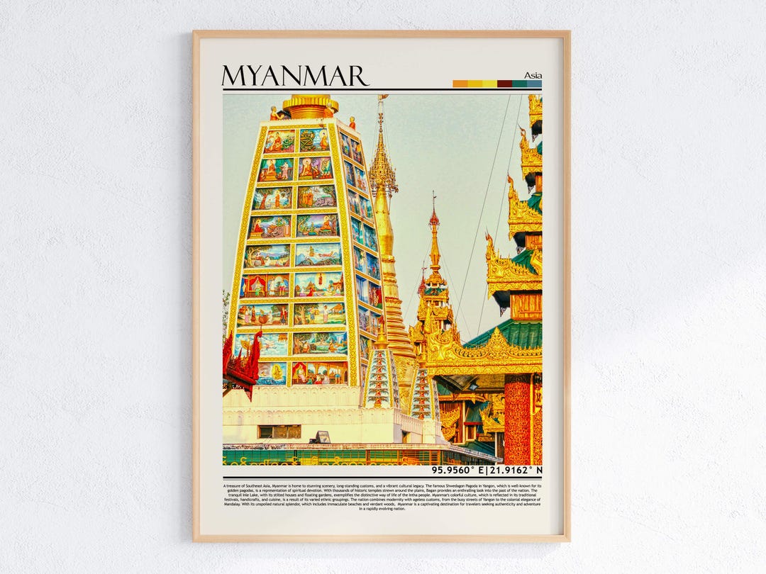Myanmar Print, Myanmar Wall Art, Myanmar Poster, Myanmar Travel ...