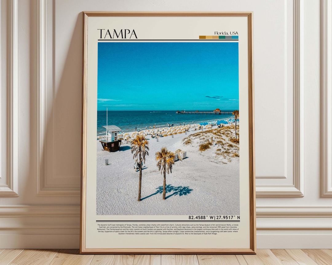 Tampa Print, Tampa Poster, Tampa Wall Art, Tampa Travel, Tampa Art ...