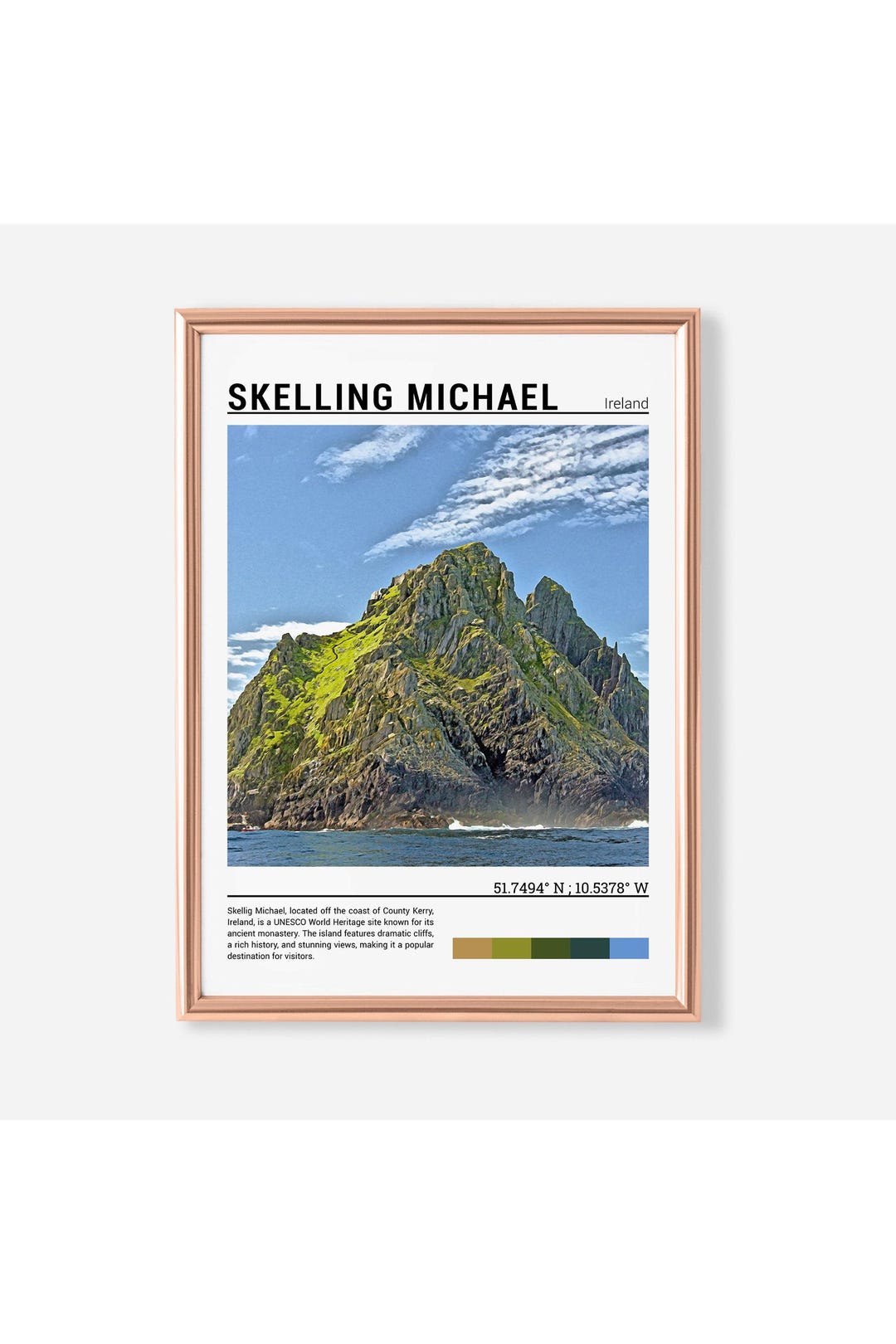 Skellig Michael Print, Skellig Michael Framed Wall Art, Skellig Michael ...