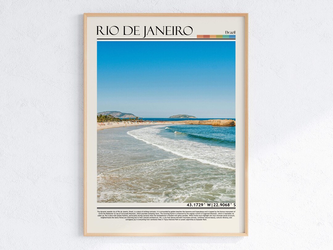 Rio De Janeiro Print, Rio De Janeiro Poster, Rio De Janeiro Wall Art ...