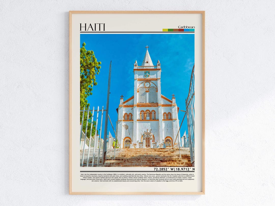 Haiti Poster, Haiti Wall Art, Haiti Print , Haiti Poster Print, Haiti ...