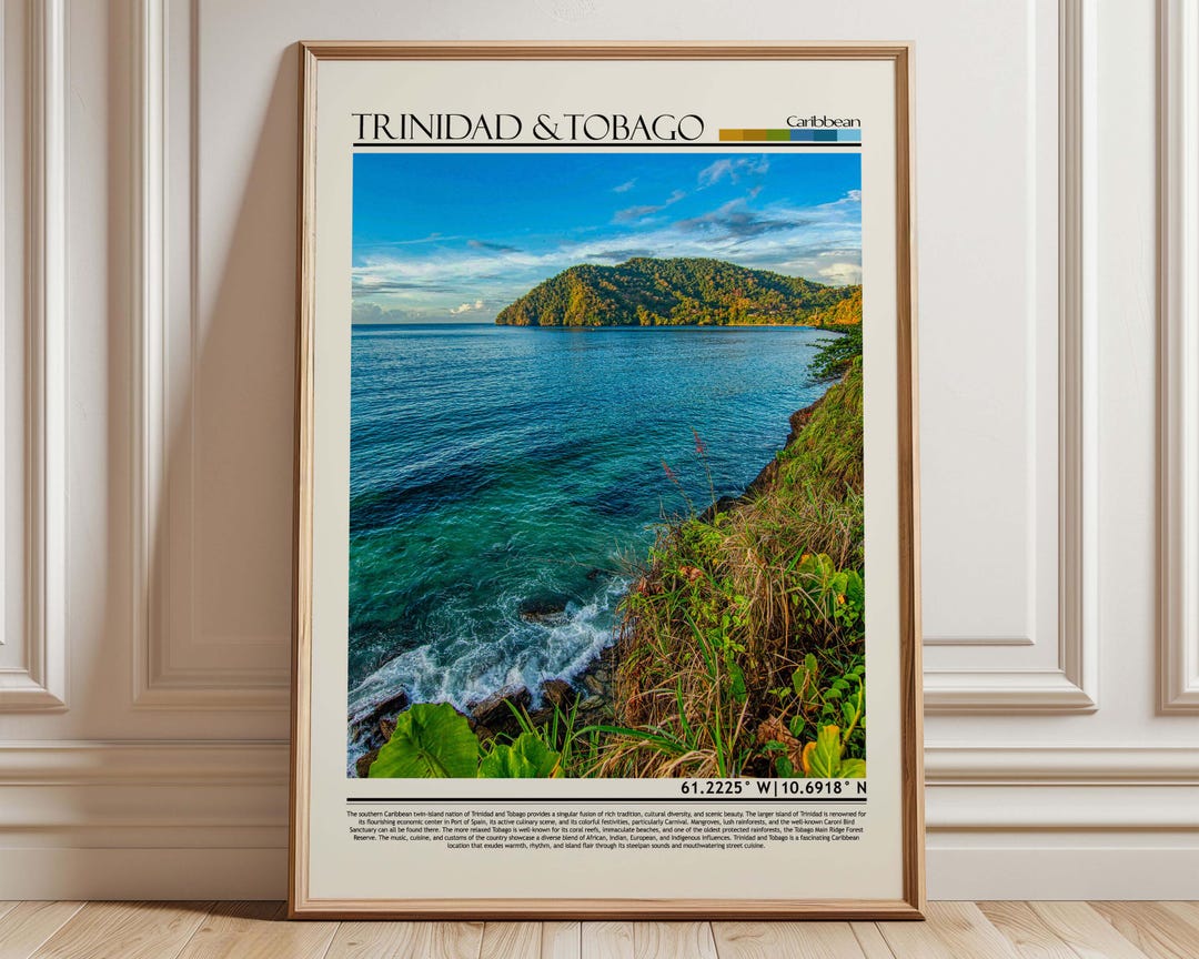 Trinidad and Tobago Caribbean Poster| Trinidad and Tobago Travel ...