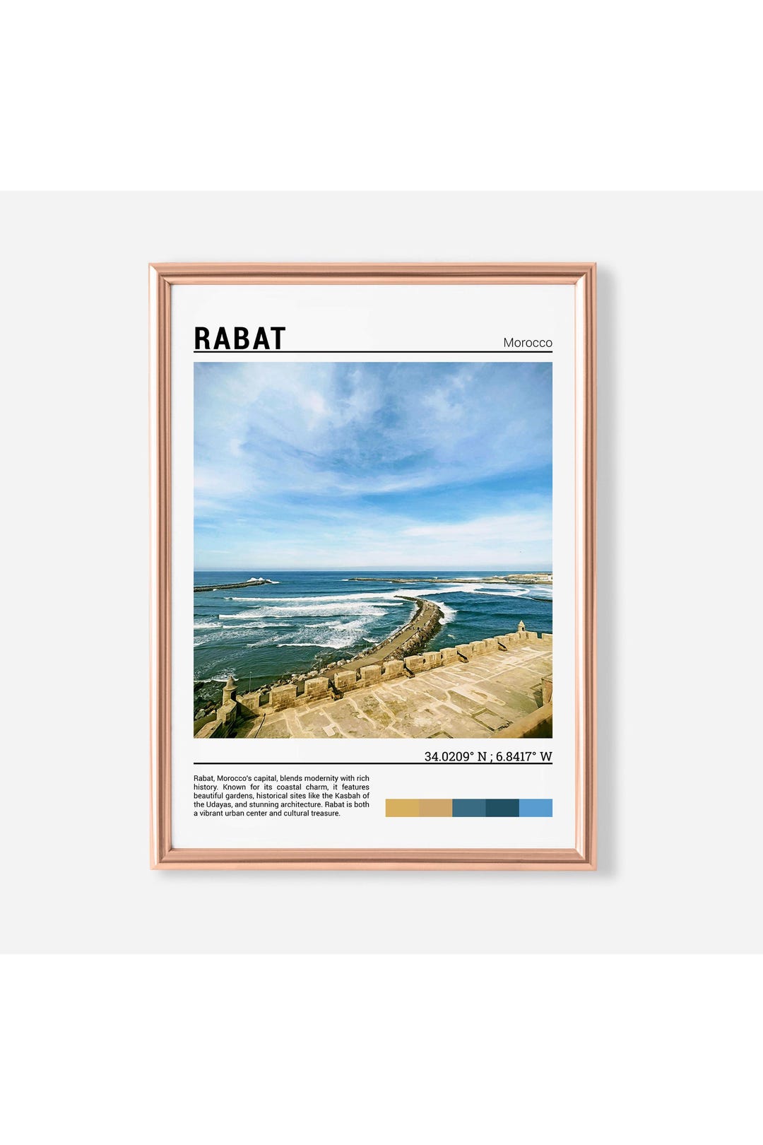 Rabat Print, Rabat Poster, Rabat Wall Art, Rabat Travel, Rabat Art ...