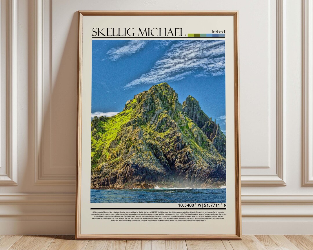 Skellig Michael Print, Skellig Michael Wall Art, Skellig Michael Poster ...