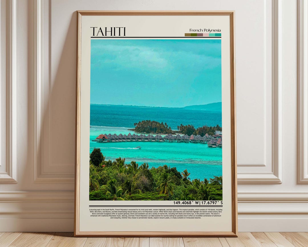Tahiti Print, Tahiti Poster, Tahiti Wall Art, Tahiti Travel, Tahiti ...