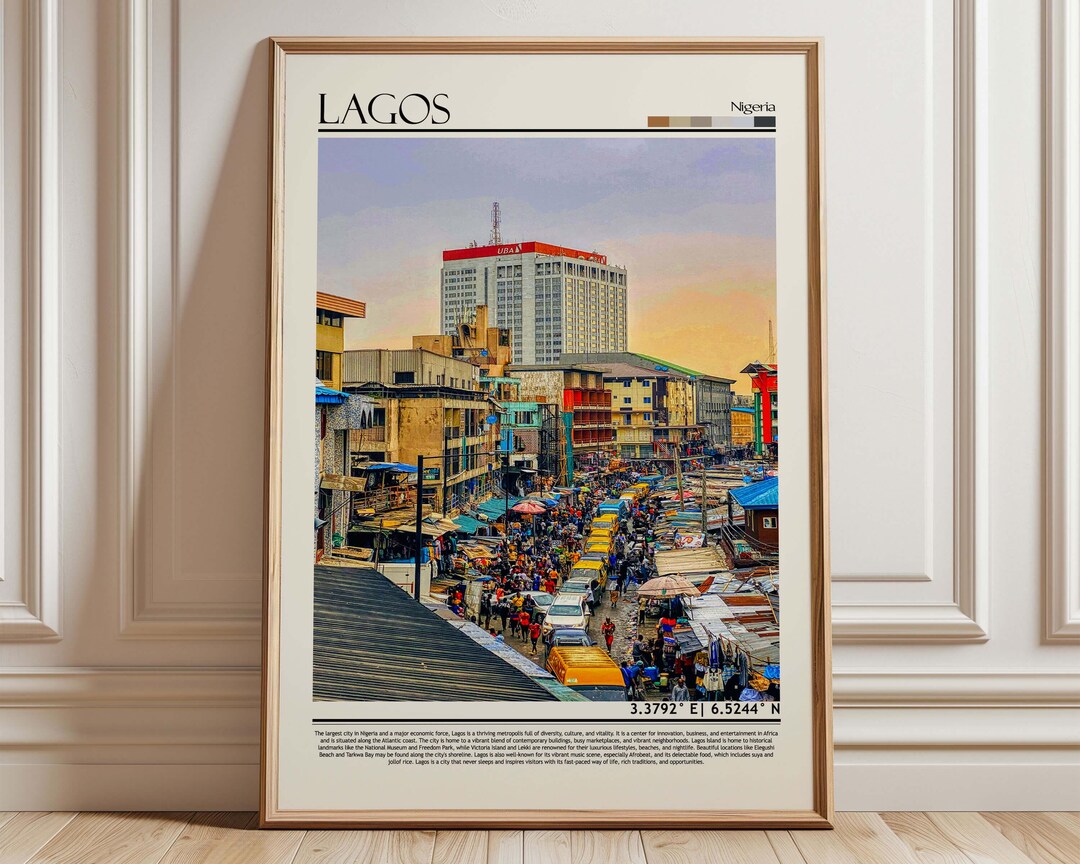 Lagos Nigeria Wall Art Poster| Lagos Travel Print | Nigeria Gift ...