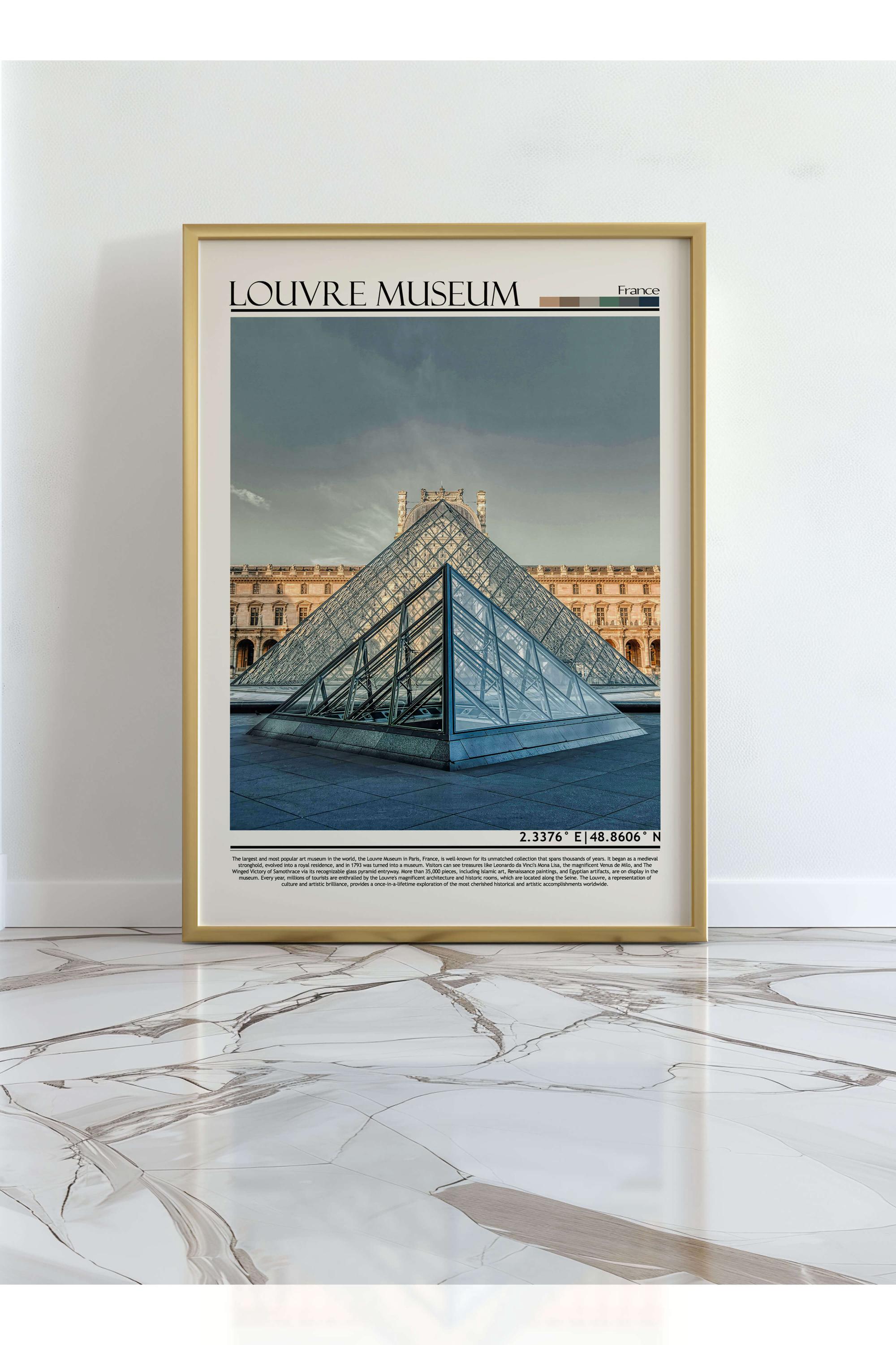 Louvre Museum Wall Art , Louvre Museum Poster Print , Louvre Museum ...