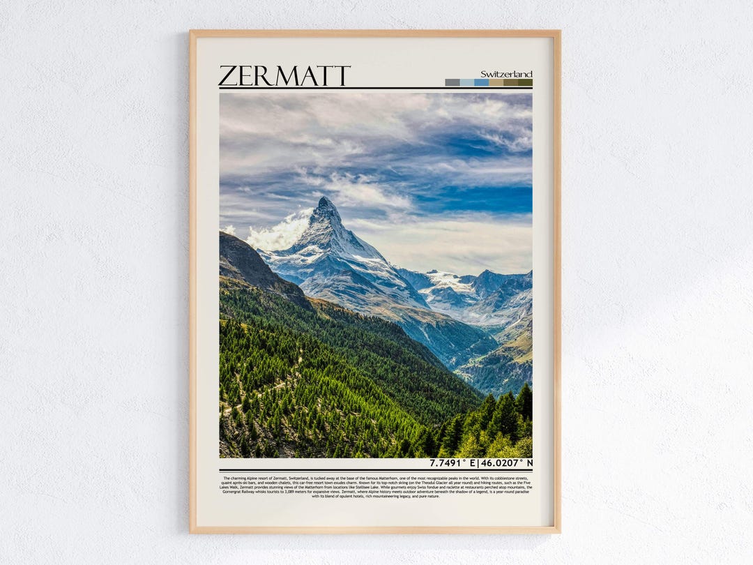 Zermatt Wall Art ,zermatt Photo , Zermatt Artwork, Zermatt Poster Print ...