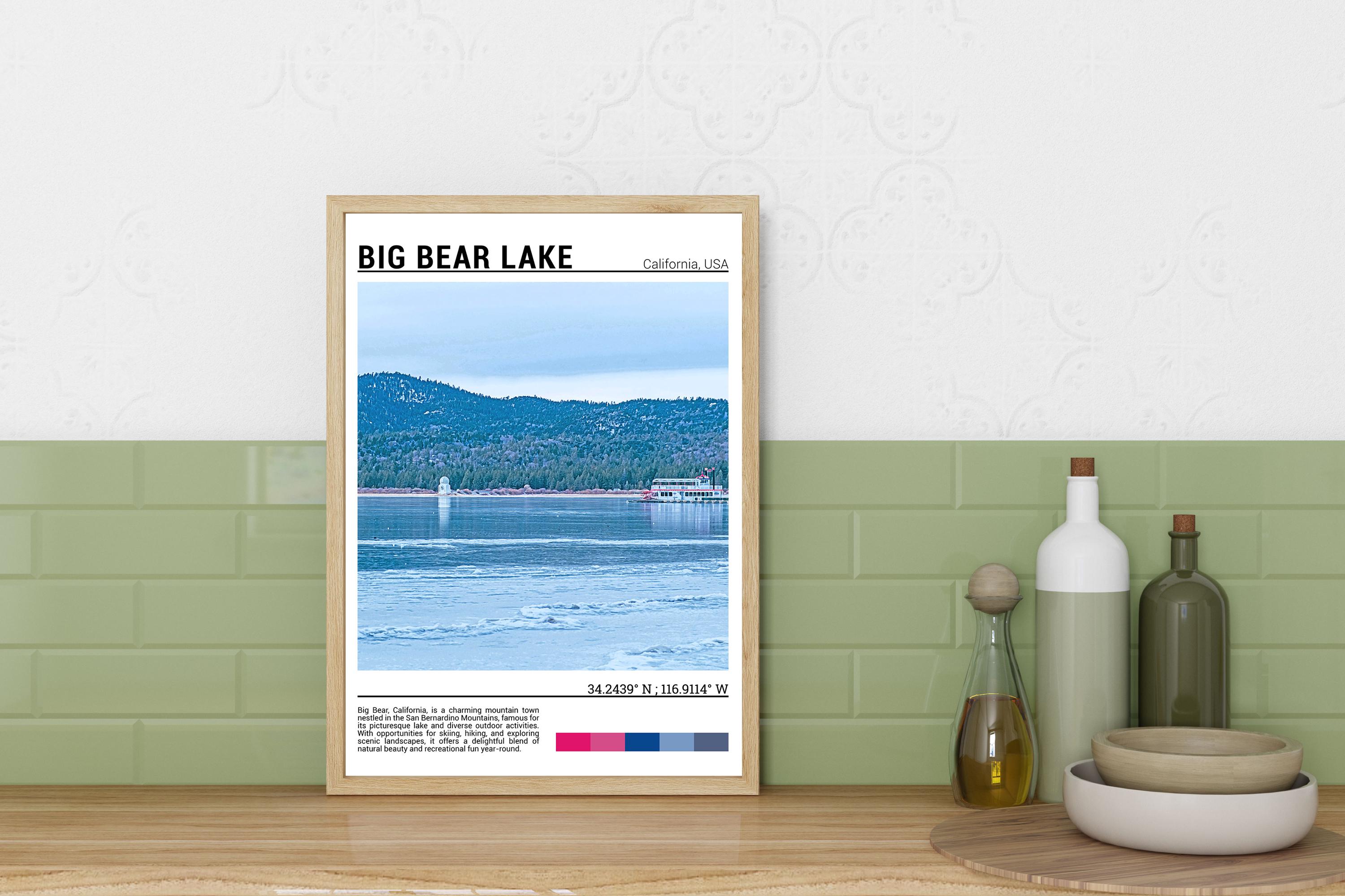 Big Bear Wall Art Print , Big Bear Photo , Big Bear Artwork, Big Bear ...