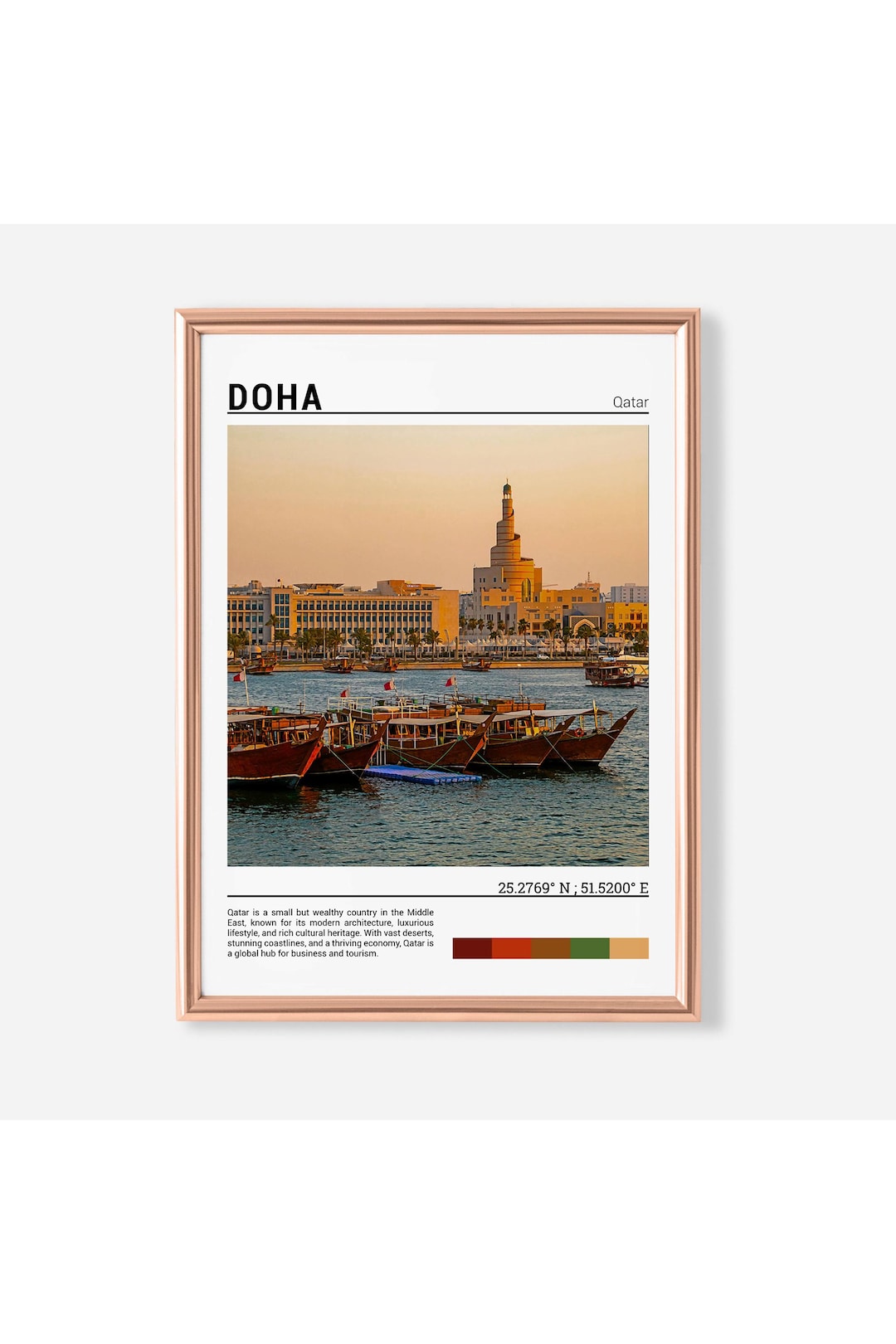Doha Print, Doha Poster, Doha Wall Art, Doha Travel, Doha Art Print ...