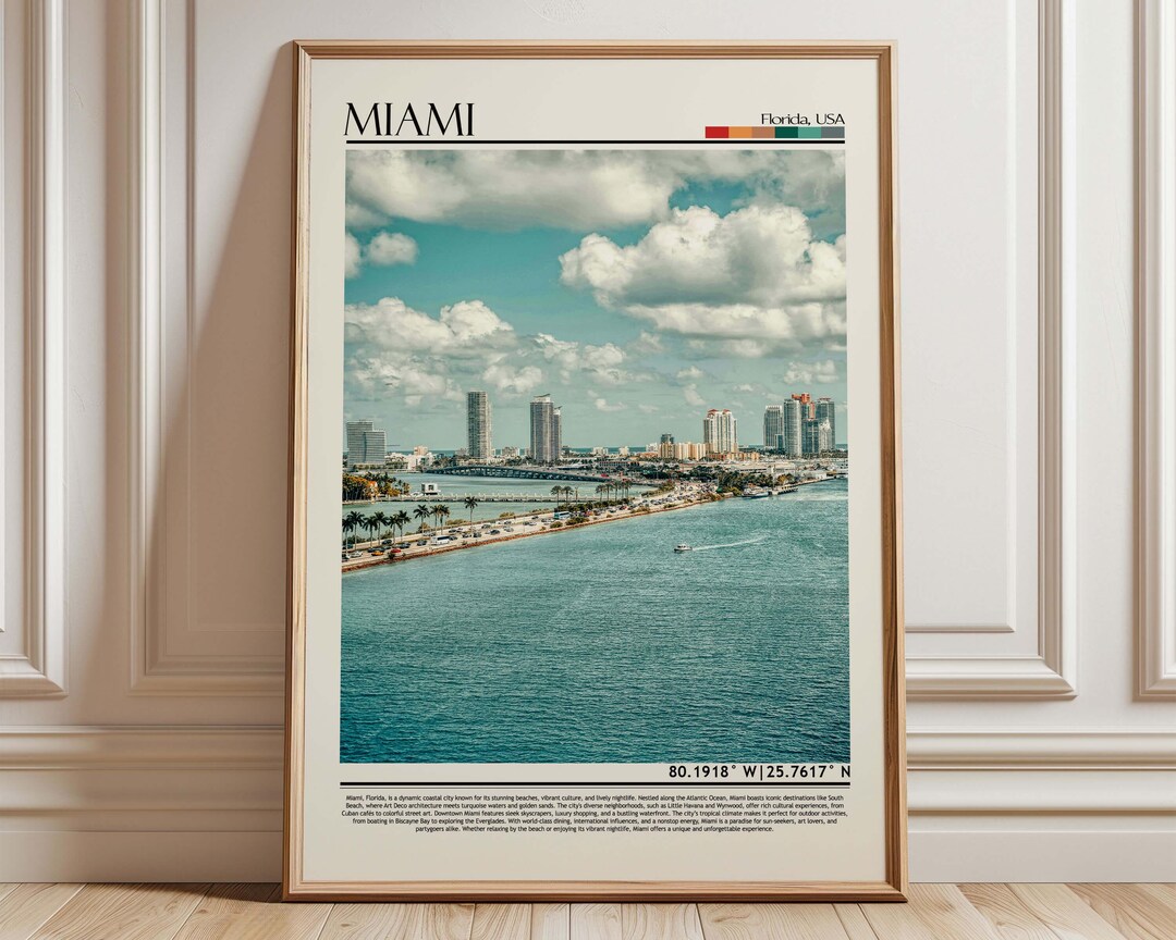 Miami Wall Art ,miami Poster Print, Miami Print, Miami Art, Miami Photo ...