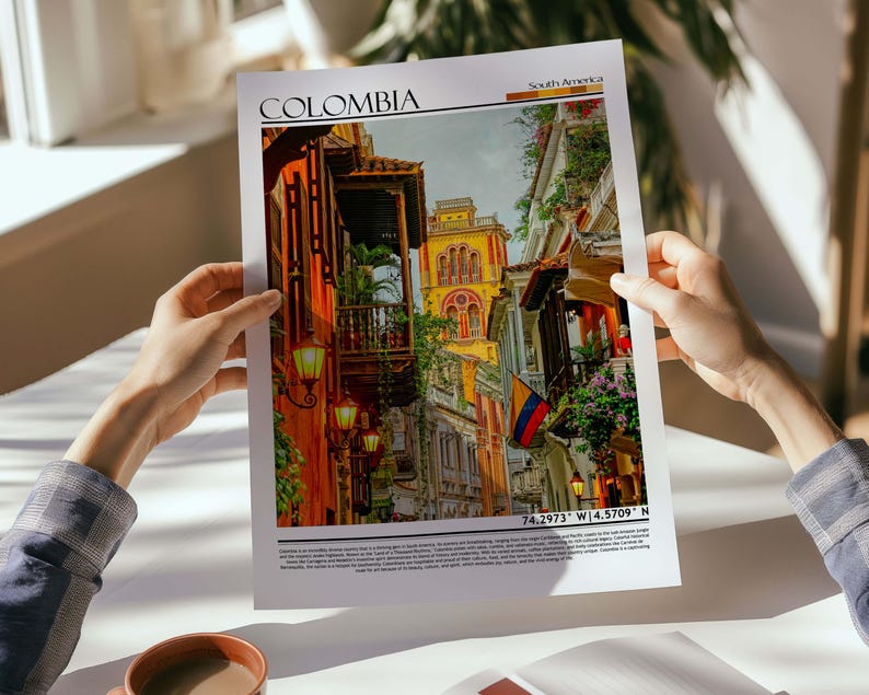 Colombia Wall Art Travel Poster Printable | Travel Photography | South ...