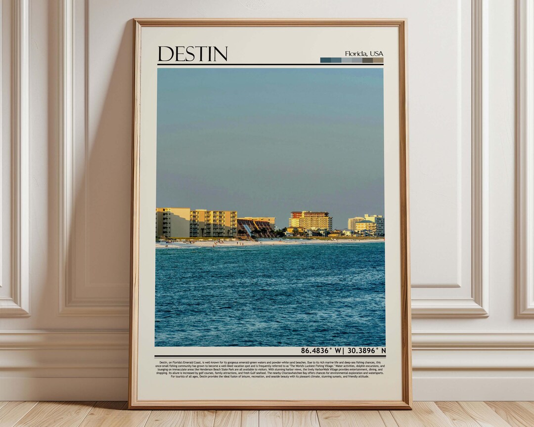 Destin Florida Wall Art Poster| Destin Travel Print Art| Florida Gift ...