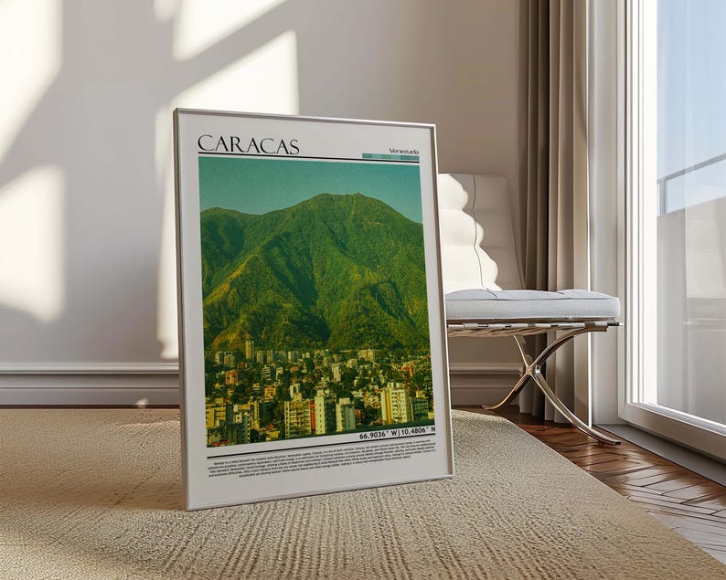 Caracas Cityscape Print | Ávila Mountain, Venezuela (digital Download ...