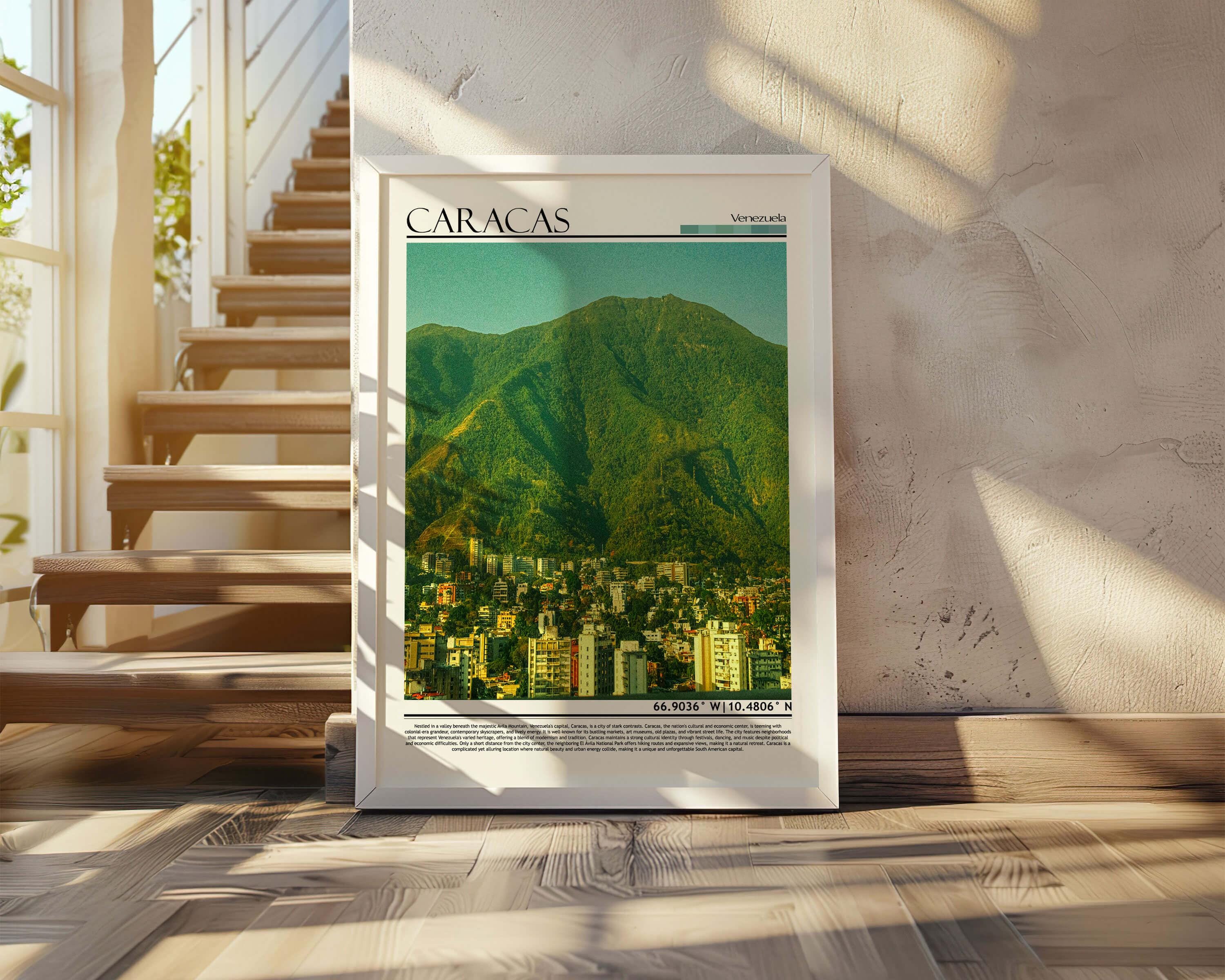 Caracas Cityscape Print | Ávila Mountain, Venezuela (digital Download ...