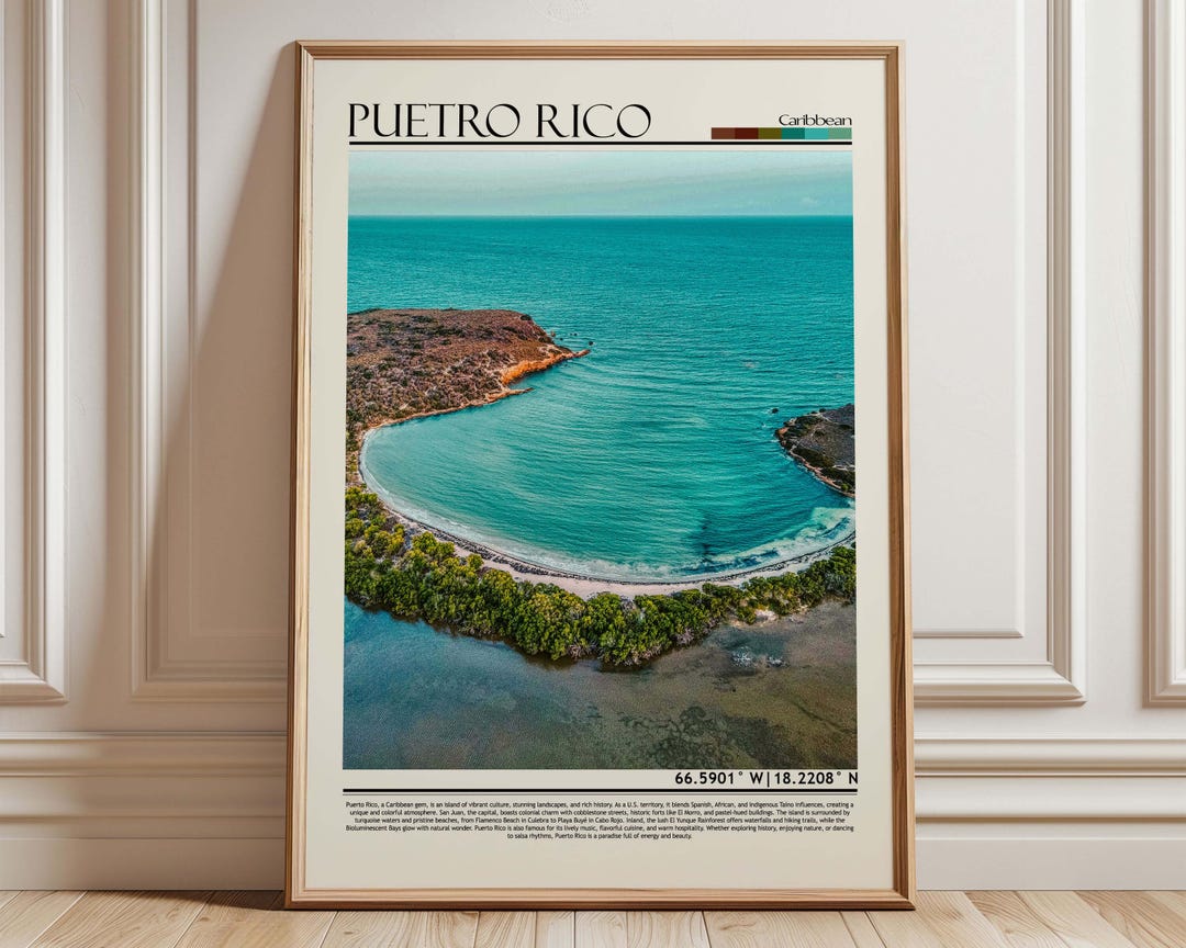 Puerto Rico Wall Art, Puerto Rico Poster, Puerto Rico Travel Poster ...