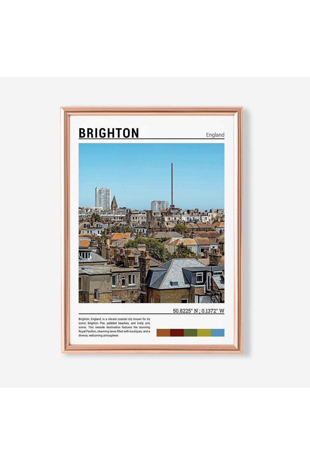 Brighton Print, Brighton Poster, Brighton Wall Art, Brighton Travel ...